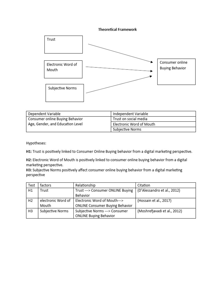 Theoretical Framework | PDF | E Commerce | Behavior