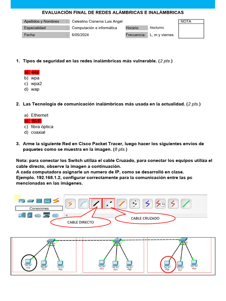 Examen Final Redes | PDF