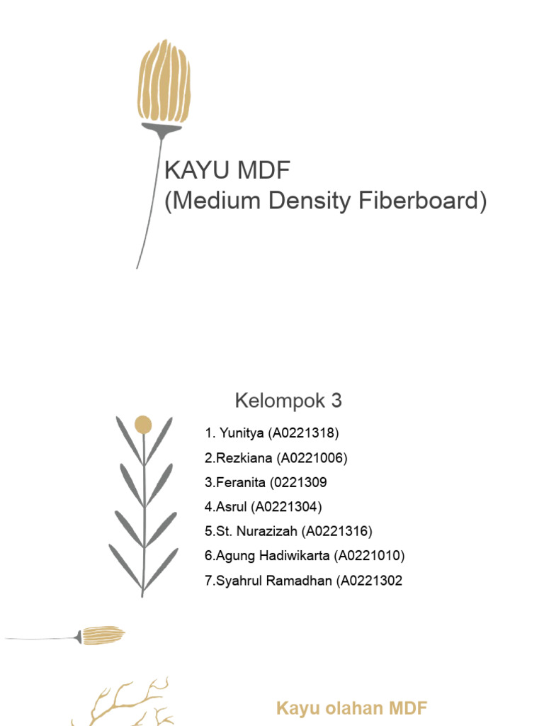 Kelompok 3 - Makul TPK - Kayu MDF | PDF