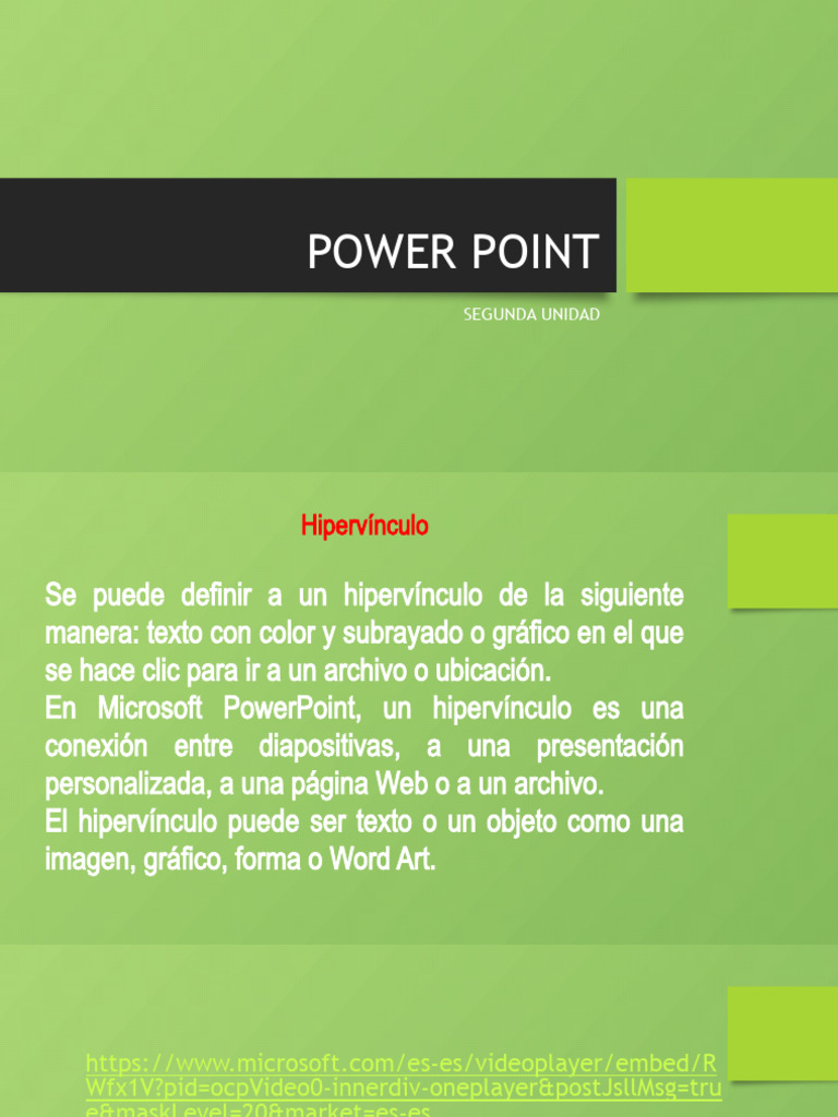 Power Point 1 | PDF | Microsoft PowerPoint | Hipervínculo