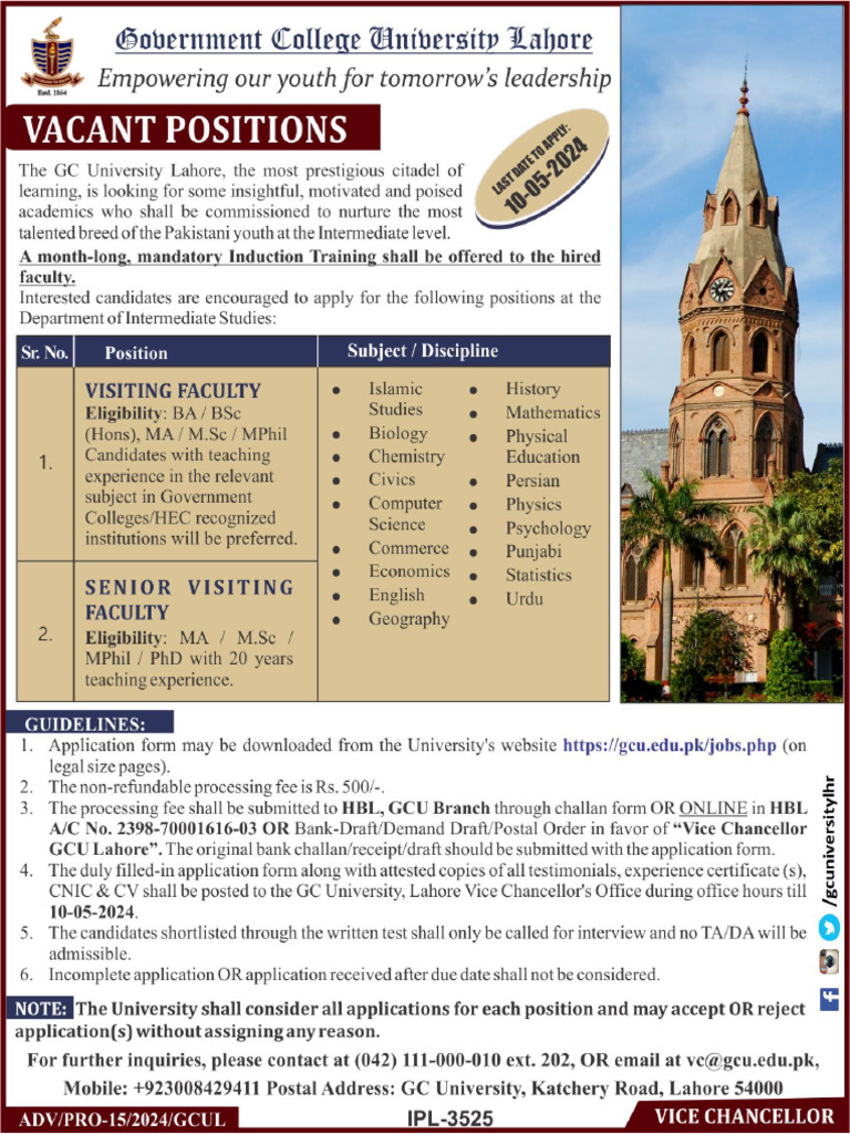 Visiting Faculty 25 04 2024 | PDF