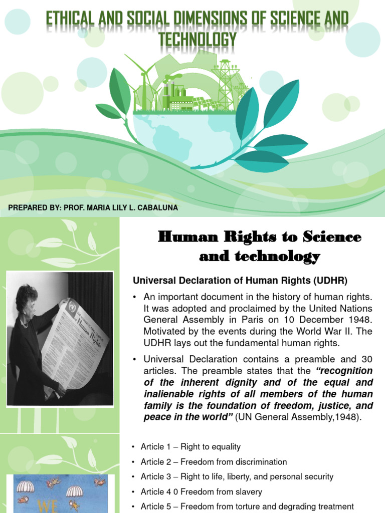 Chapter 4 Ethical and Social Dimension of Science and Technology | PDF ...
