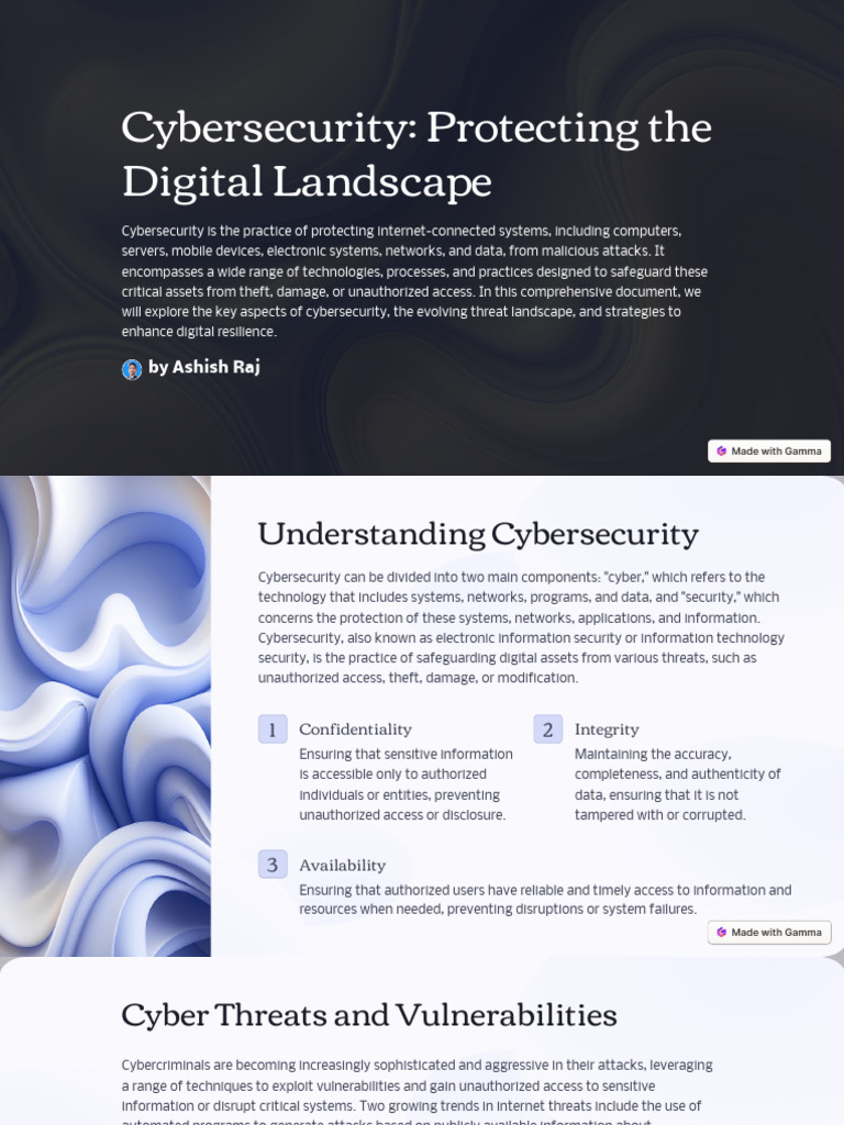 Cybersecurity Protecting The Digital Landscape | PDF | Security ...