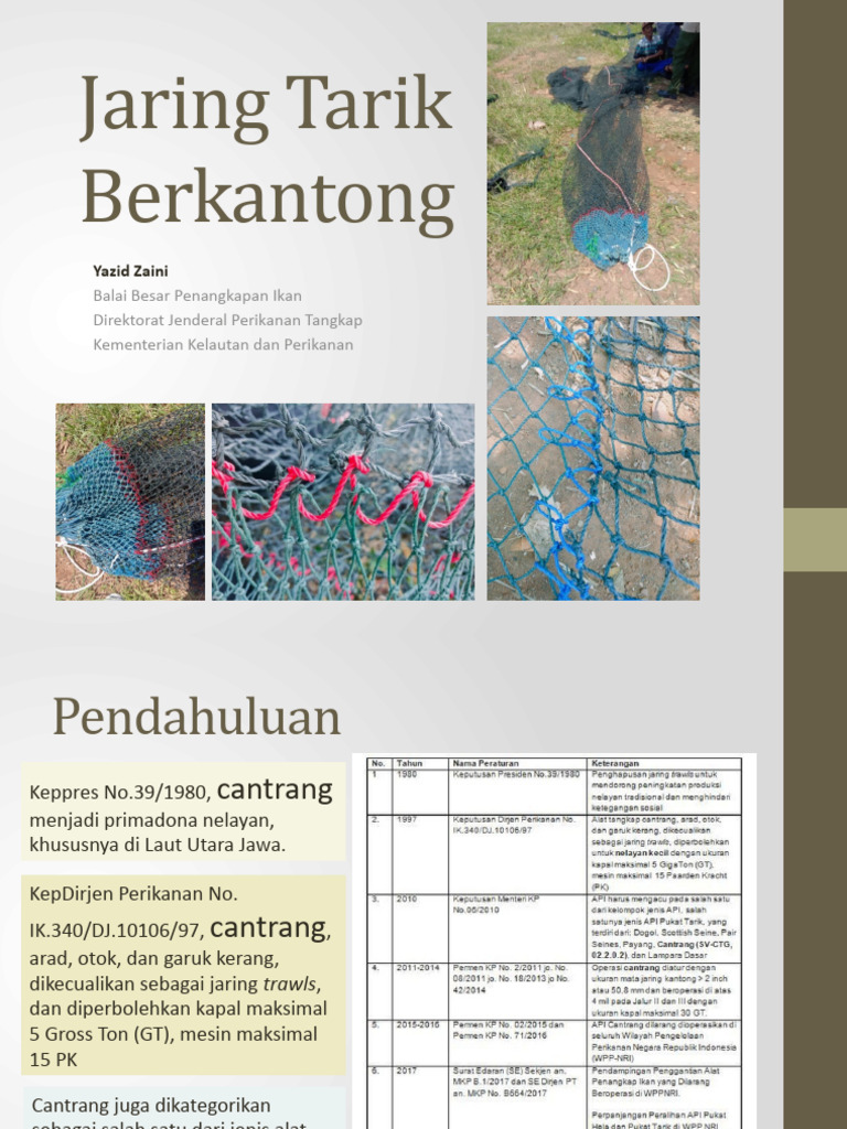 Jaring Tarik Berkantong dan Regulasi | PDF