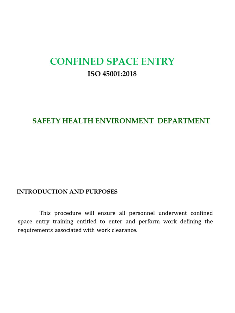CONFINED SPACE ENTRY CONTROLS - Copy | PDF | Safety | Occupational Safety And Health