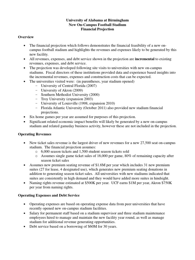 Stadium Business Plan | PDF | Public Toilet | Revenue