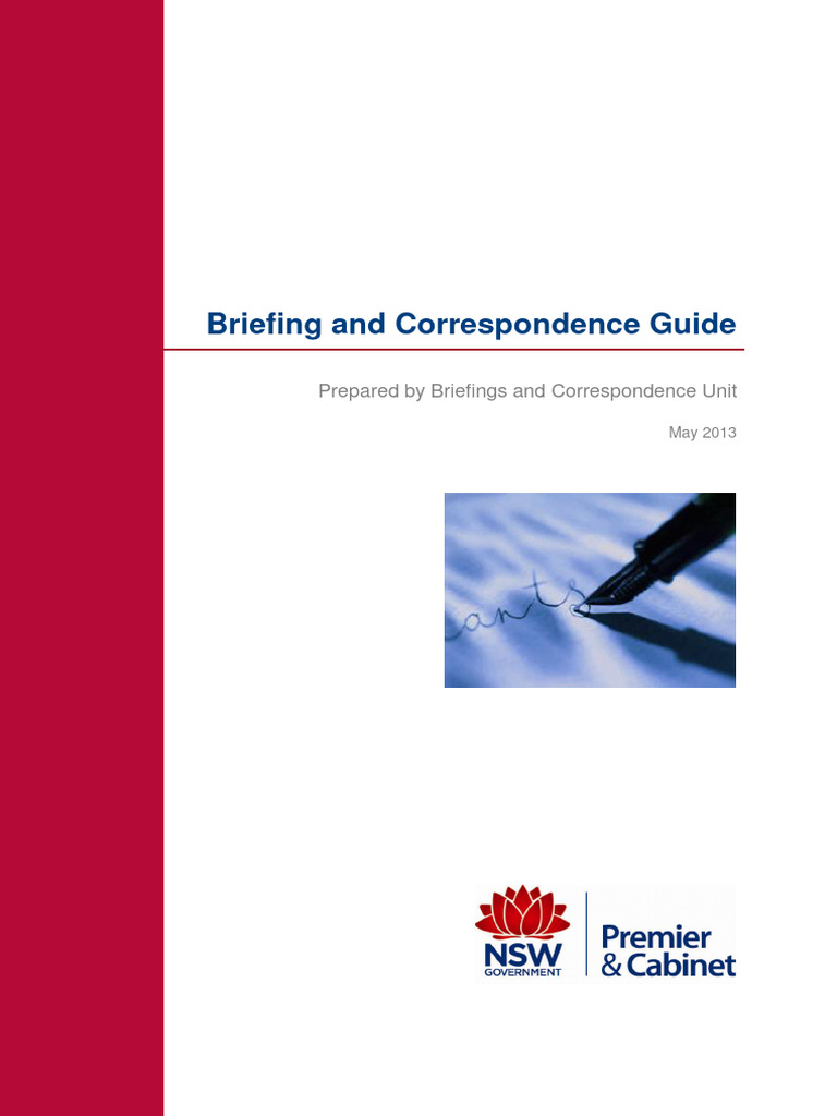 DPC Briefing and Correspondence Guide May 2013 | PDF | The Honourable ...