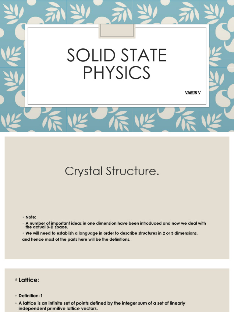 Crystal Structure.pptx.pdf UNIT 1 III | PDF | Crystal Structure ...