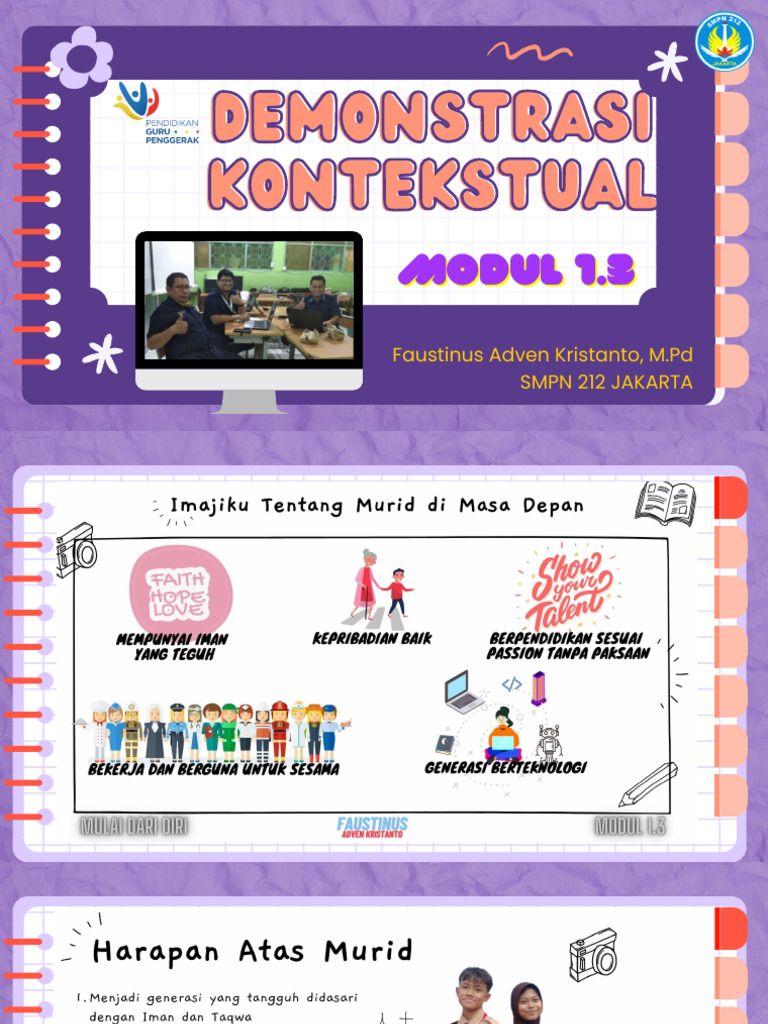 Demonstrasi Kontekstual - Modul 1.3 - Faustinus Adven Kristanto | PDF