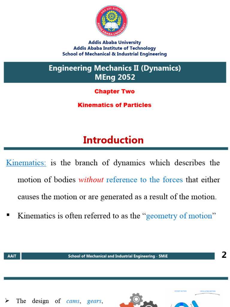 CH II - Kinematics of A Particle All | PDF | Kinematics | Acceleration
