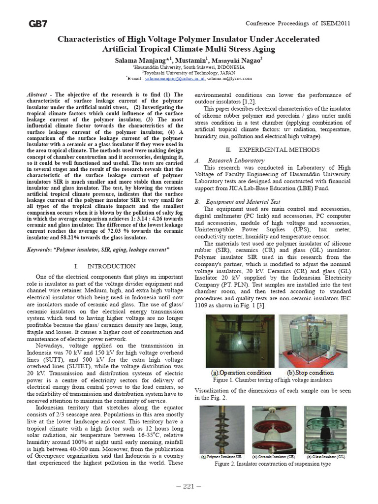 2.E2. Prociding Characteristik Isolator Polimer (ISEIM 2011) - M | PDF ...