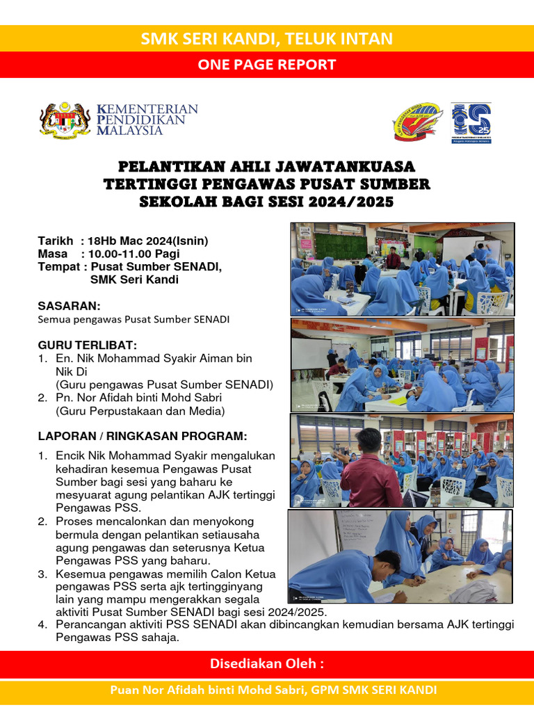 Opr Pelantikan Ajk Tertinggi Pengawas PSS Senadi | PDF