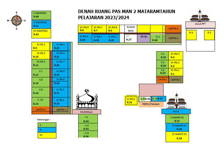 DENAH RUANG PAT 2023 - Ok1 (1) - 2 | PDF