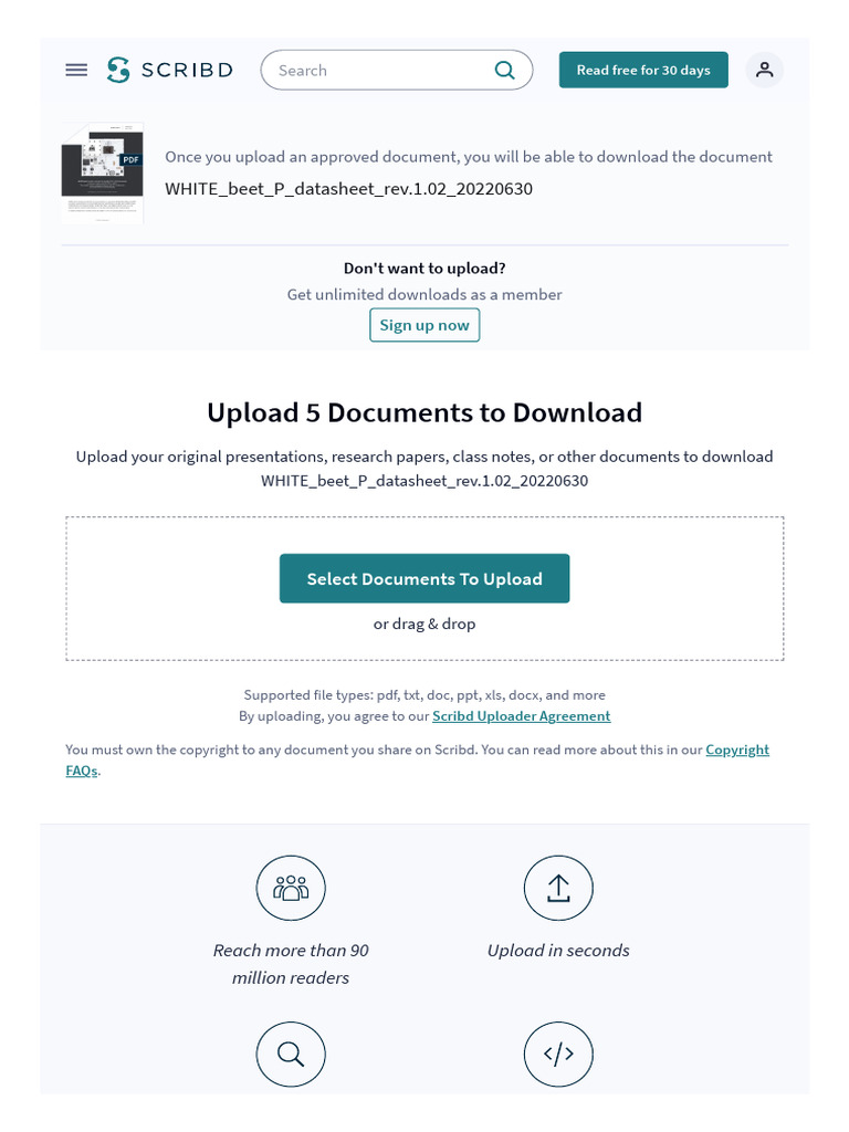 Upload A Document - Scribd | PDF | Scribd | Information Technology