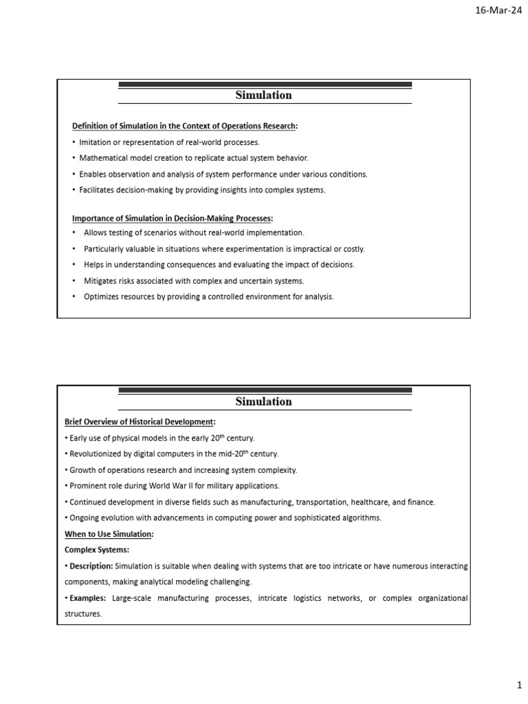 Understanding Simulation in Operations Research | PDF | Simulation ...