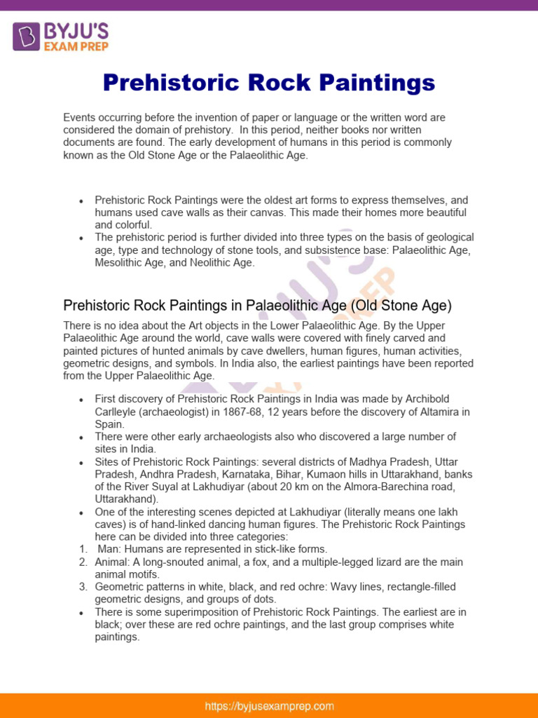 prehistoric_rock_paintings_upsc_notes_62 | PDF | Paleolithic