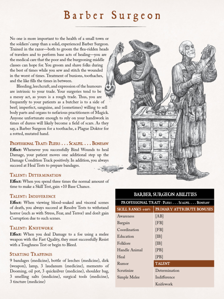 Barber Surgeon Folio (v1.0) | PDF