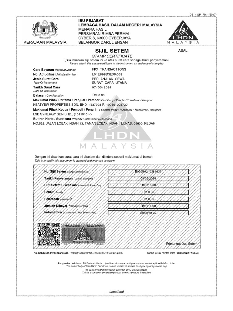 Stamping Sijil TL552 | PDF