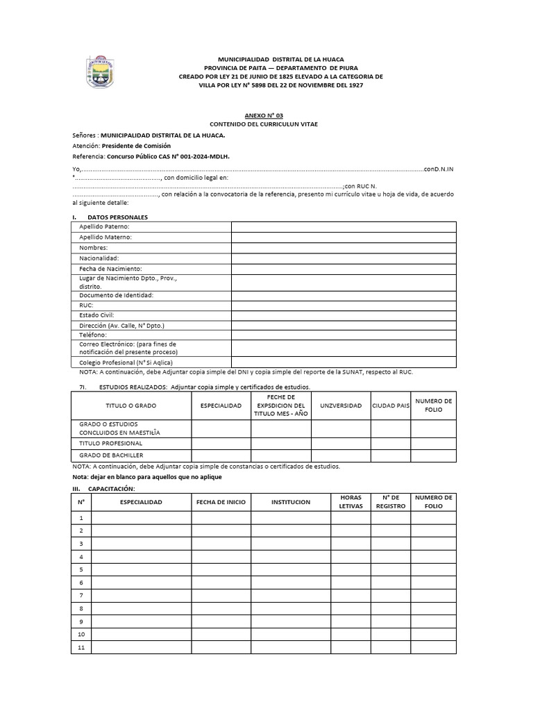 ANEXO 3 | PDF | Documento de identidad