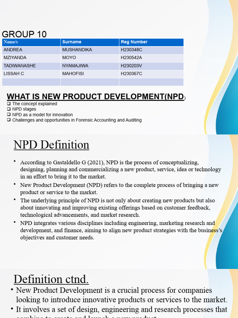 Group 10: What Is New Product Development (NPD | PDF | New Product Development | Innovation
