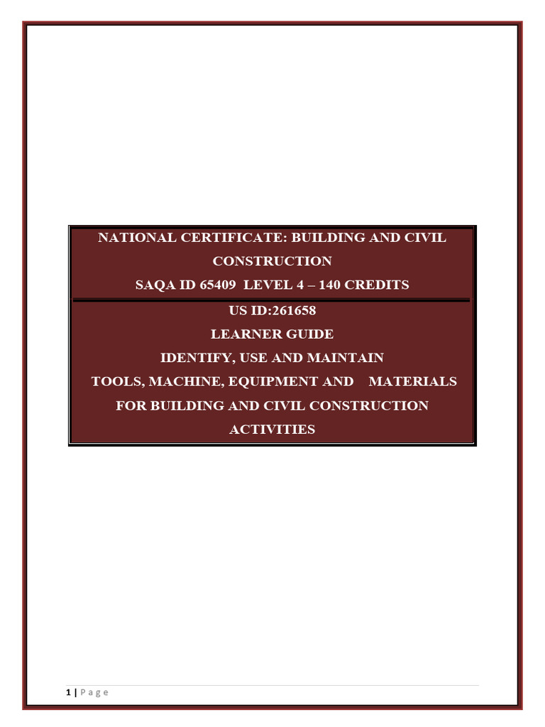 Learner Guide | PDF | Concrete | Learning