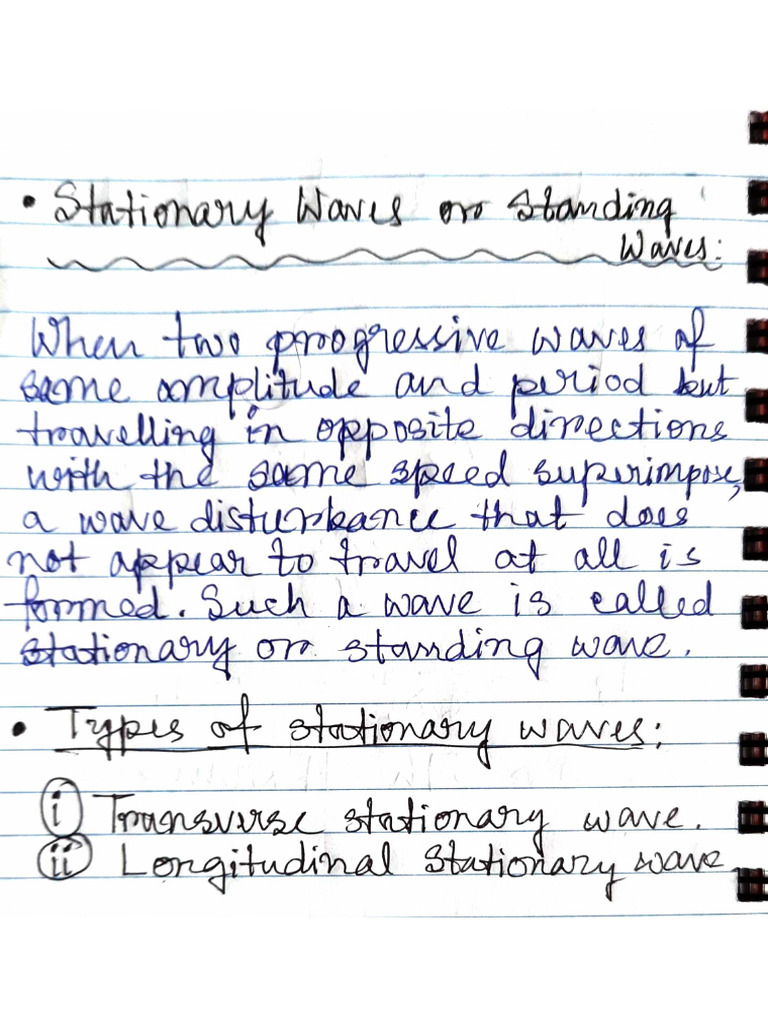 Stationary Waves | PDF