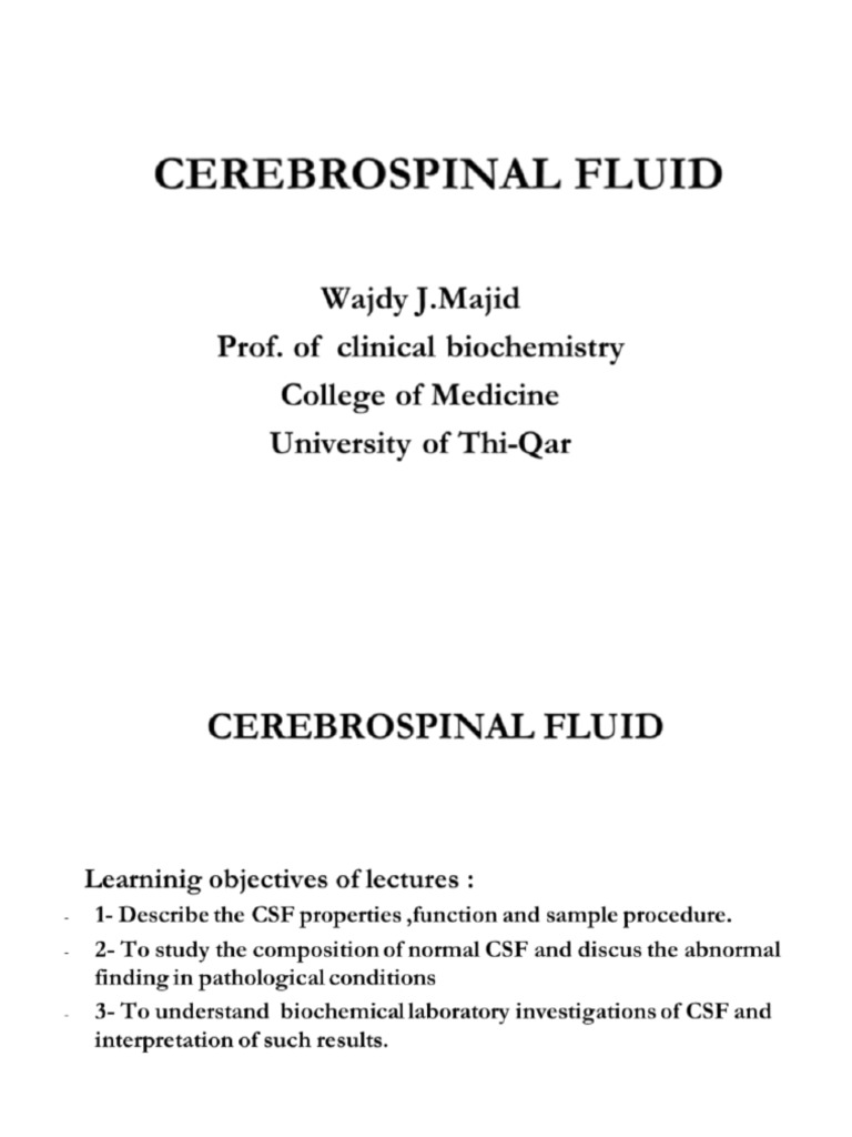 CSF, Pleural Fluid | PDF | Cerebrospinal Fluid | Meningitis