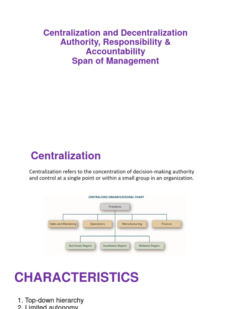 3.1 Centralization and Decentralization, Authority Etc - Vishal OBS ...