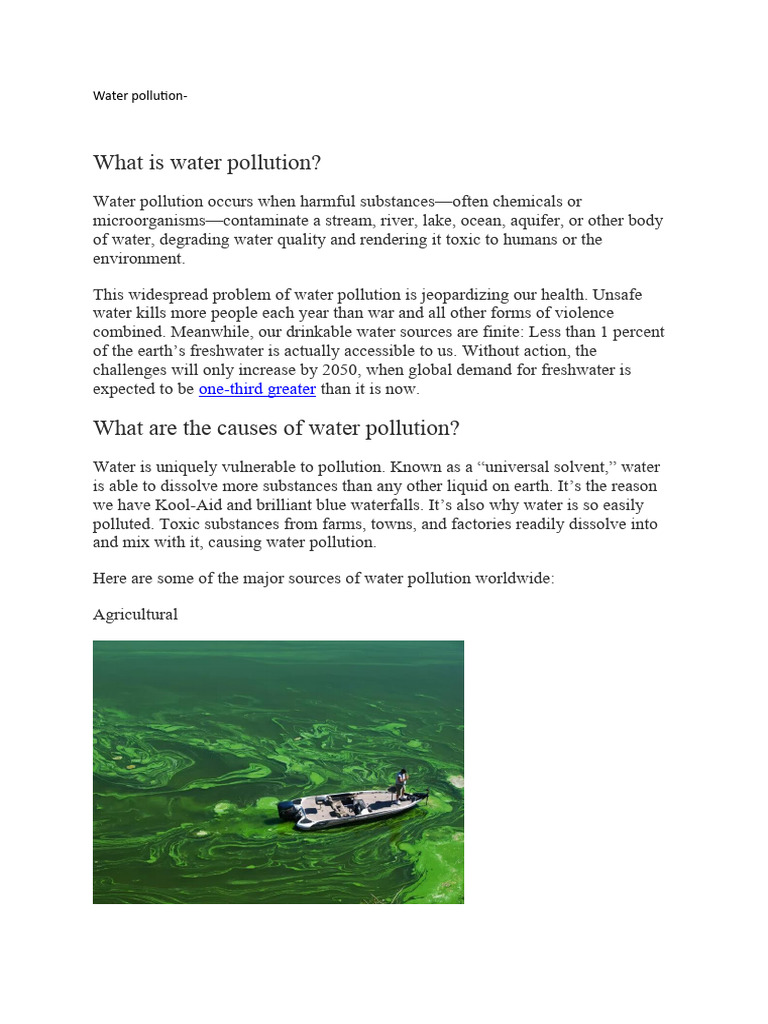 Water pollution | PDF | Water Pollution | Water