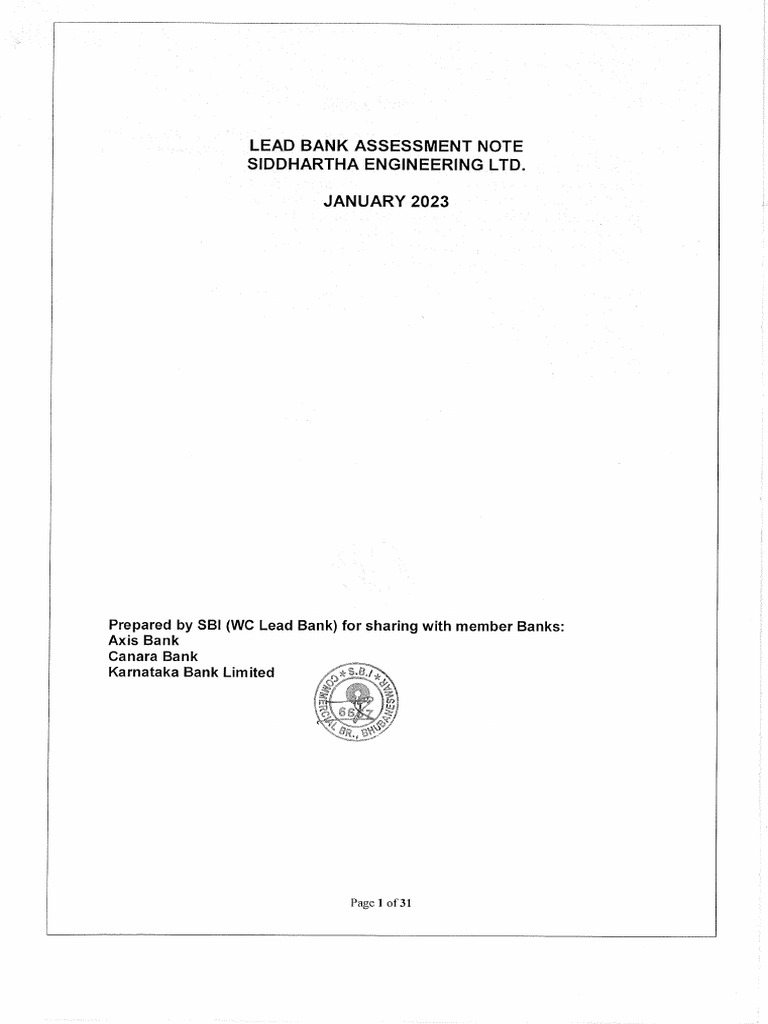 Lead Bank Assessment Note-2023 | PDF