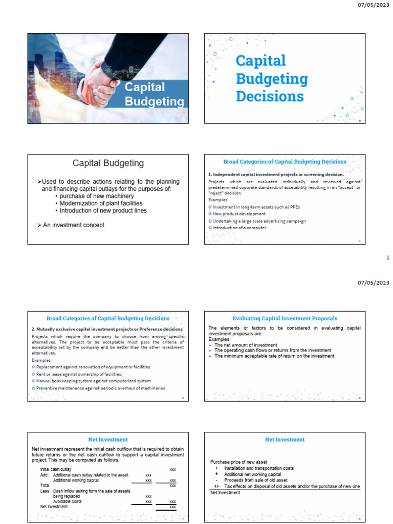Capital Budgeting | PDF | Capital Budgeting | Investing