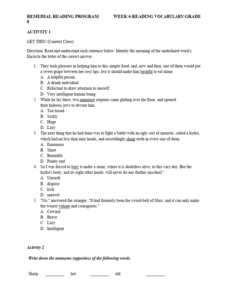 Reading Worksheet 1 (Husain , JamesRussell) | PDF