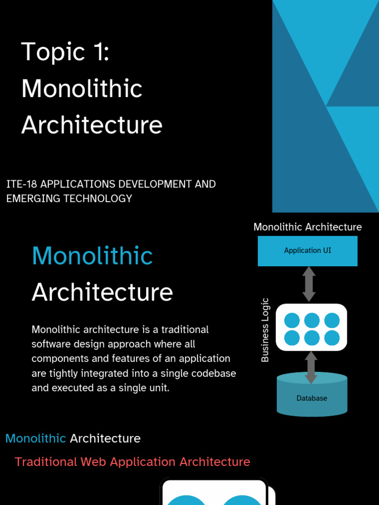 Topic 1-Monolithic Architecture | PDF | Databases | Scalability