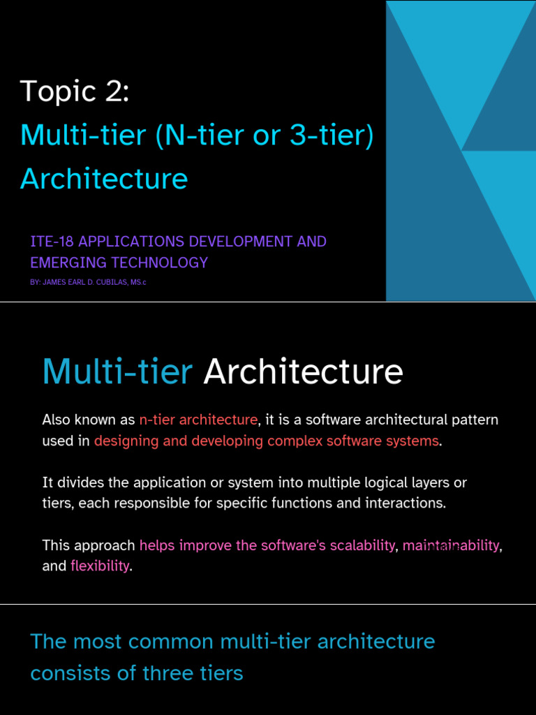 Topic 2 Multi-Tier Architecture | PDF | Web Application | Load ...