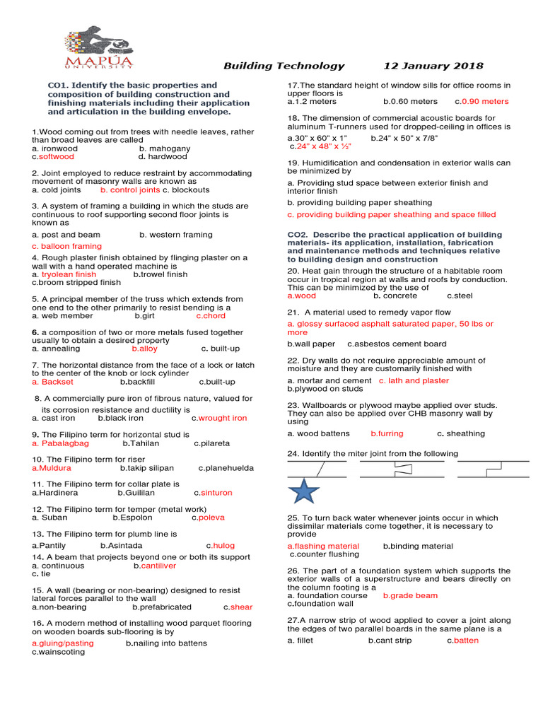 Building Materials and Techniques Guide | PDF | Framing (Construction) | Concrete