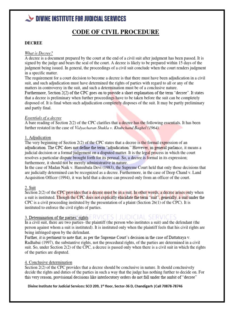 CPC (Decree) | PDF | Judgment (Law) | Lawsuit