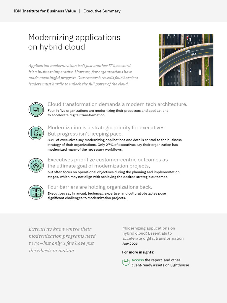 ONE PAGER - Modernizing Applications On Hybrid Cloud | PDF