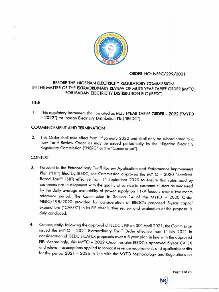 MYTO 2022 For IBEDC | PDF