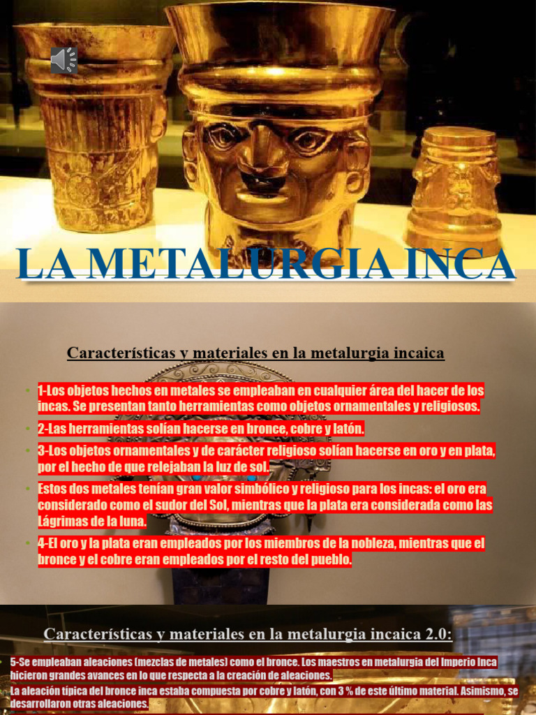 Metalurgia y Orfebrería Incaica | PDF | Bronce | Imperio Inca