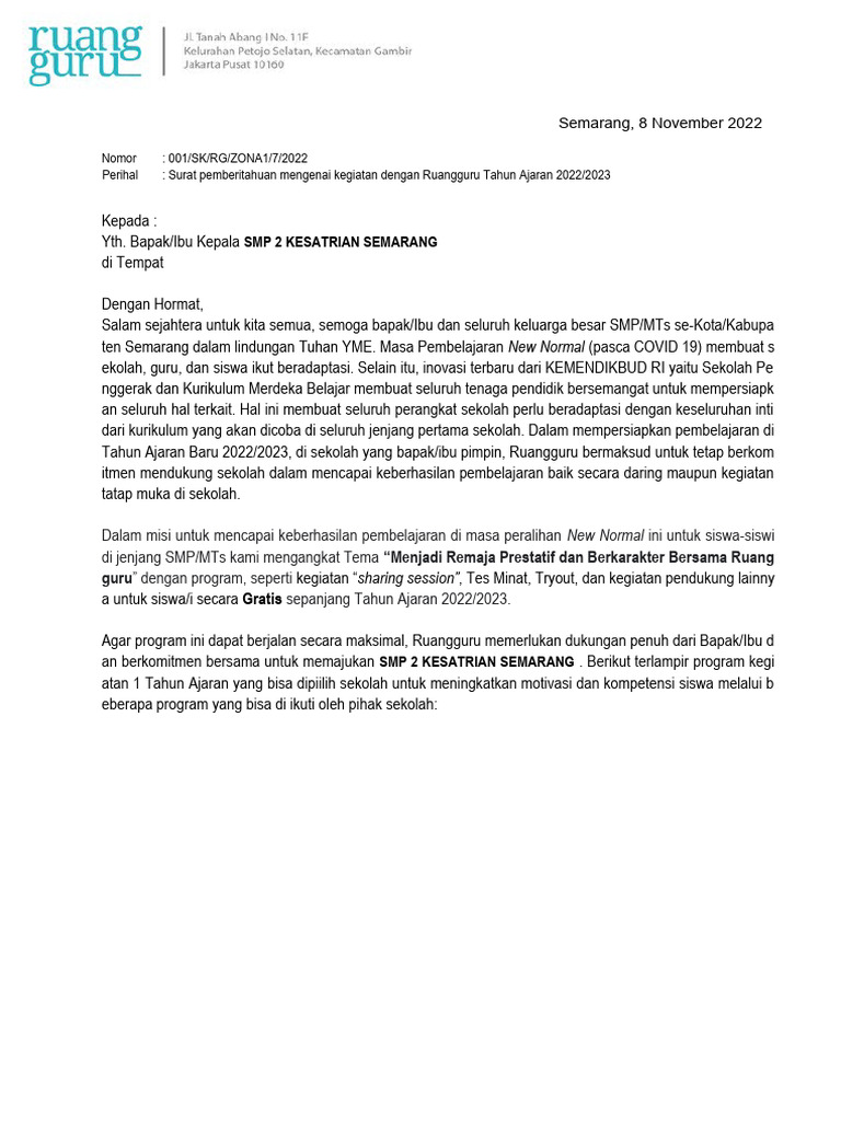 Mou SMP | PDF | Karier & Perkembangan