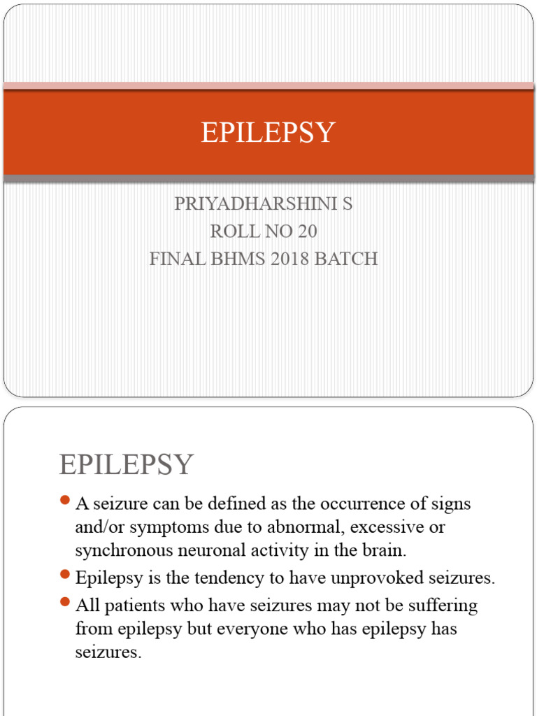 Epilepsy | PDF | Epilepsy | Episodic And Paroxysmal Disorders