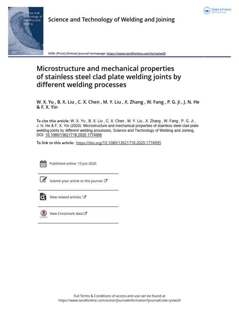 Concept of Transition Layer During Cladding | PDF | Construction | Welding