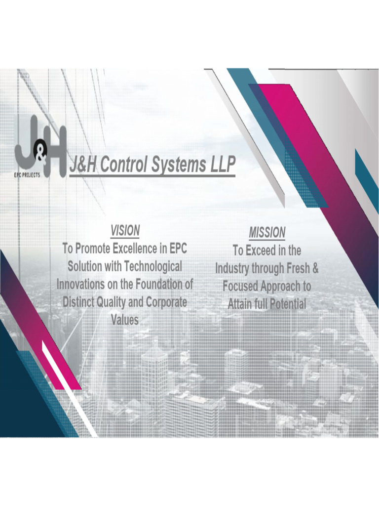 J&H Control Systems LLP: Vision Mission | PDF | Control System | Automation