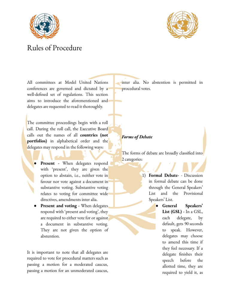 Rules of Procedure | PDF | Committee | United Nations