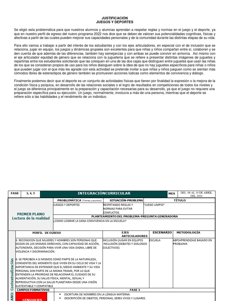 Proyecto de Deportes | PDF | Pensamiento | Deportes