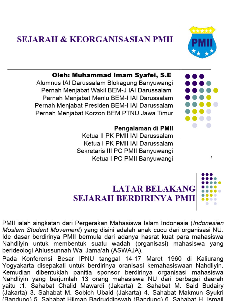 Sejarah dan Ideologi PMII | PDF