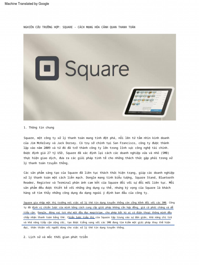 Company Case - Square 4 | PDF