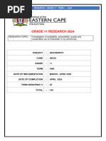 Geography Grade 12 Research Task 2025 | PDF | Data | Information