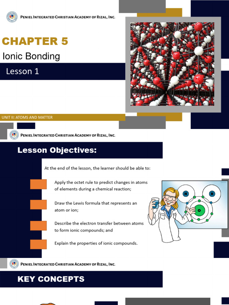 Science9.Chapter5.Lesson1 - Ionic Bonding | PDF | Ion | Ionic Bonding