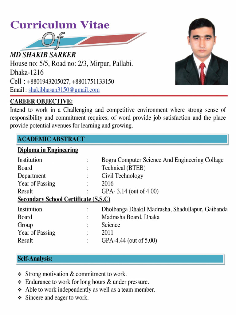 CV of Shakib | PDF